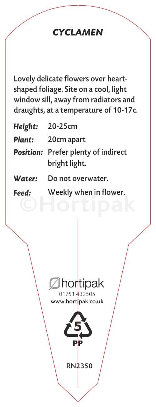 Cyclamen Plant Labels - Hortipak