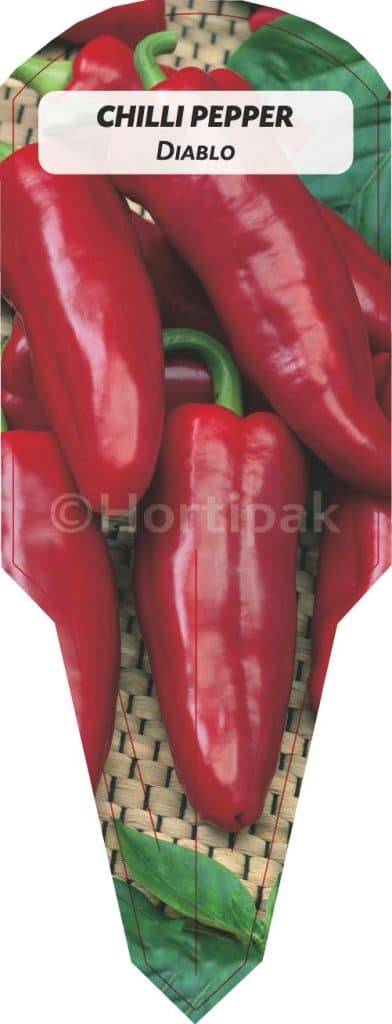 Chilli Pepper Diablo Plant Labels - Hortipak